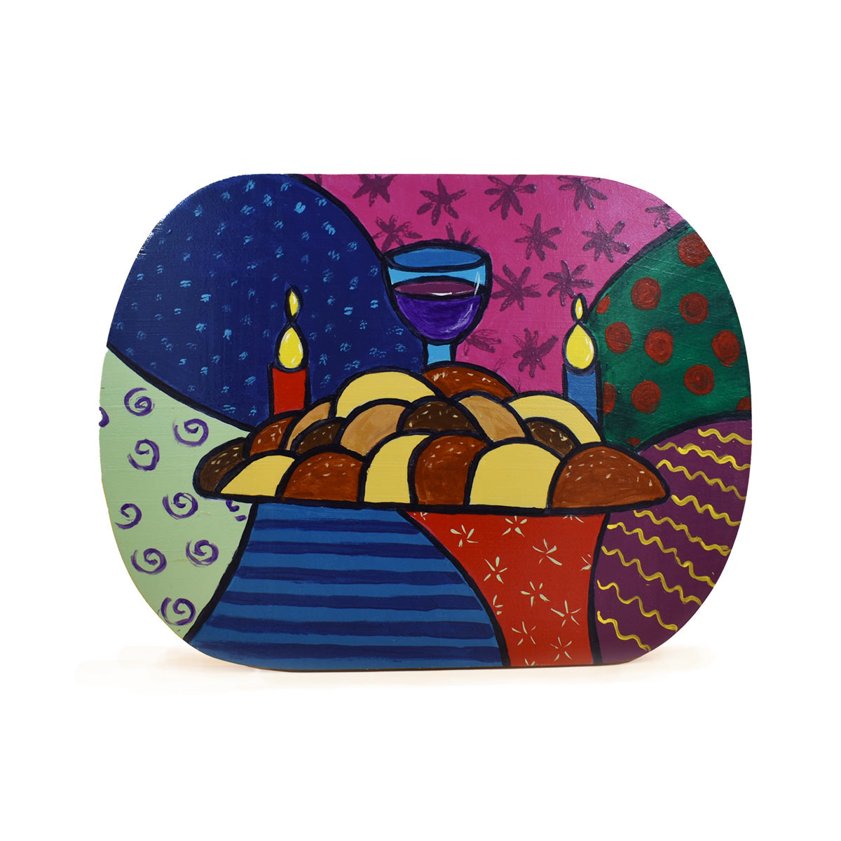 Painted Challah Board – Cummings Centre Boutique